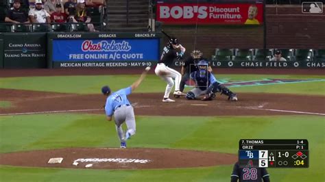 Thomas Singles Suárez Scores On Error 04232025 Tampa Bay Rays