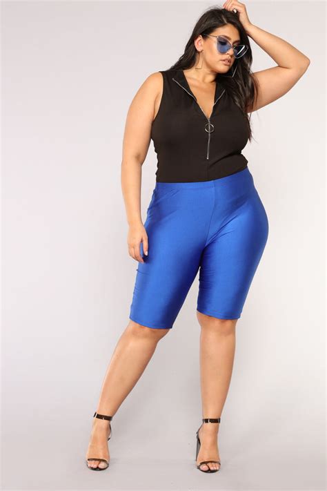 Curves For Days Biker Shorts Royal Fashion Nova