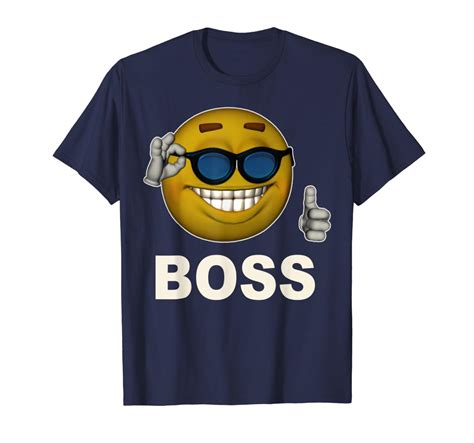 Smile Boss Face Emoji Sunglasses Emoticon Halloween Costume T Shirt Anz