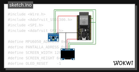 Acelerometro Con Oled Wokwi ESP32 STM32 Arduino Simulator