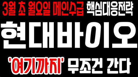 주식 현대바이오 현대바이오 주가전망 목표가를 향한 투자의 발걸음을 시작해보세요 Youtube