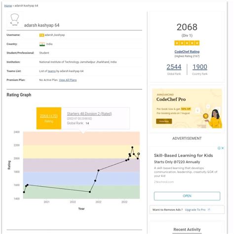 Adarsh Kashyap On Linkedin Codechef Competitiveprogramming 16 Comments