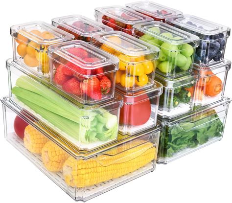 Buildec Fridge Organizer Bin Stackable Refrigerator