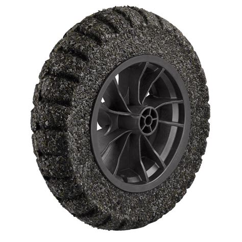 Pneu Maciço Tramontina Em Borracha Macia Com Roda Plástica 8 Polegada Para Carrinho De Mão