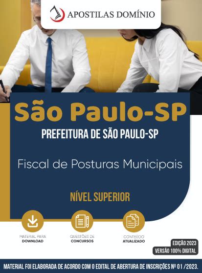 Apostila Prefeitura de São Paulo SP Fiscal de Posturas Municipais APOSTILAS