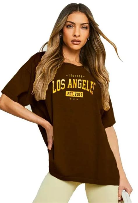 Leotude Cotton Blend Half Sleeve Oversized T Shirts For Womens Jiomart