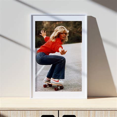 Skateboard Farrah Fawcett Poster Vintage Print Photography Print