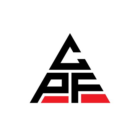 Cpf Triangle Letter Logo Design With Triangle Shape Cpf Triangle Logo