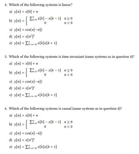 Solved Which Of The Following Systems Is Chegg