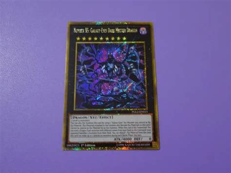 Yu Gi Oh Number 95 Galaxy Eyes Dark Matter Dragon Gold Secret Rare