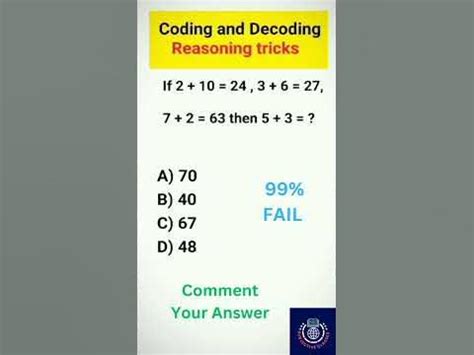 "Coding and decoding||Solve this Coding and decoding Tricks" - YouTube