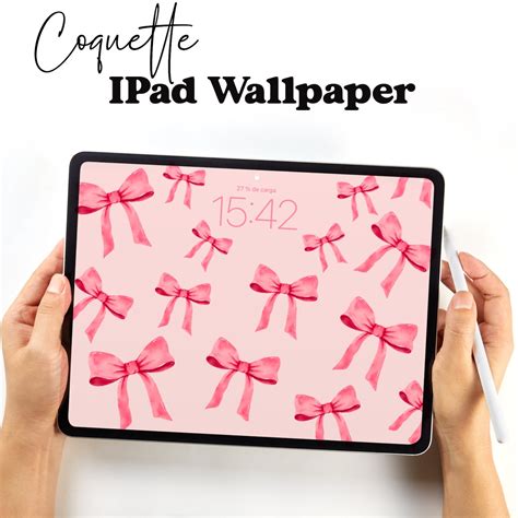 Pink Bow Coquette Ipad Wallpaper Pink Bow Ipad Background Girly