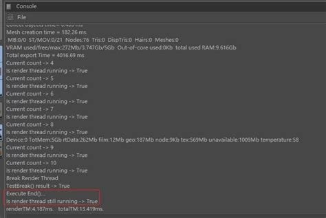 how to break render thread and get the result without state bar