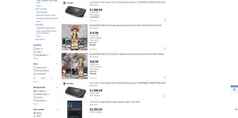 Steam Deck Pre Orders Already Being Sold At Ridiculous Prices On Ebay