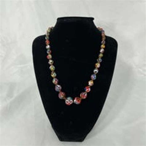 Murano Vtg Murano Glass Necklace Gem
