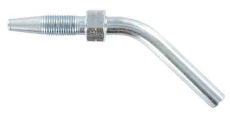 End Cap 45° Angled Without Groove In Galvanised Steel D 6mm L 25 H