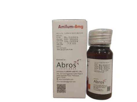 Amilum 8mg Ondansteron 8mg Syrup Abros 30 Ml At Rs 73 Piece In Delhi