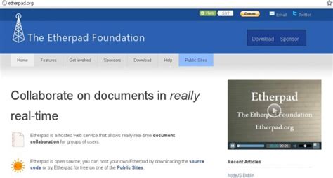 Etherpad Wikieducator