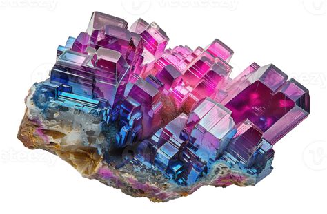 Stunning Multi Colored Mineral Crystal Cut Out Stock 45912293 Png