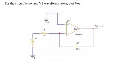 Solved For The Circuit Below And V1 ﻿waveform Shown Plot