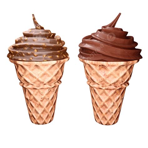 Casquinhas De Sorvete De Chocolate PNG Sorvete Cones Chocolate