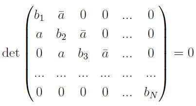 Matrices Determinant Of Hermitian Tridiagonal Matrix With Constant