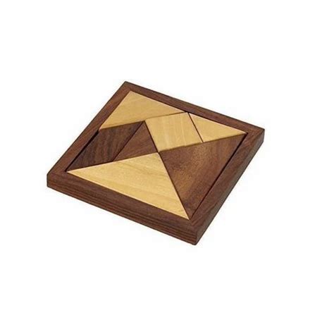 Handmade Wooden Tangram Puzzle 7 Piece Jigsaw Puzzle At Rs 299 00 Wood Puzzles Wooden