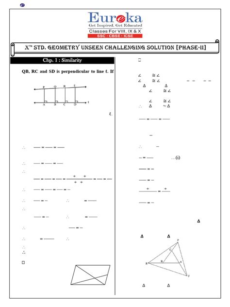 X Geometry Unseen Challenging Solution Phase Ii Pdf Circle