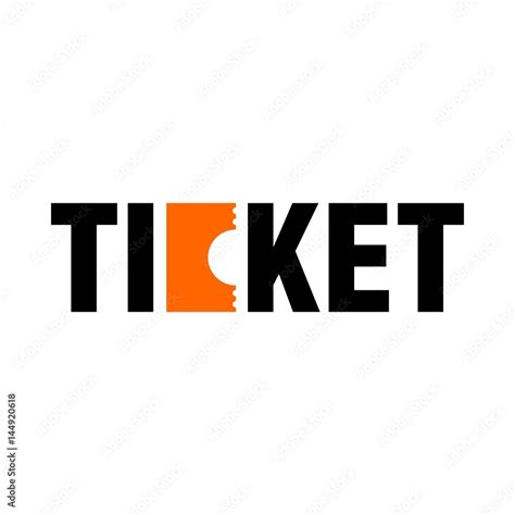 Ticket Logo Vector Stock Vector Adobe Stock