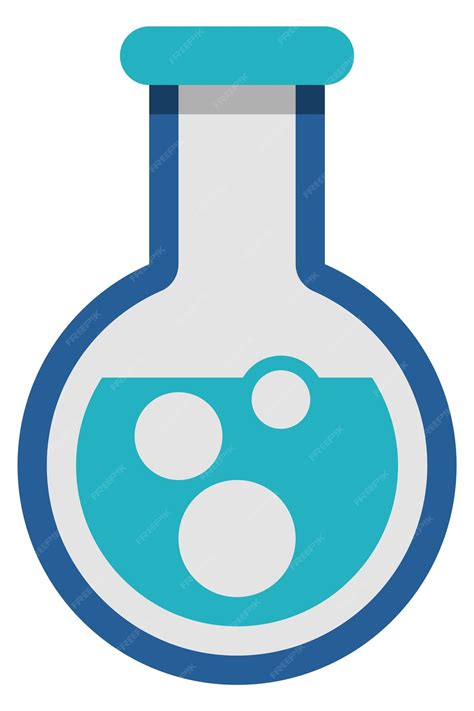 Premium Vector Chemical Flask Icon Science Lab Glass Symbol