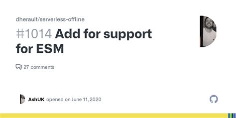 add for support for esm · issue 1014 · dherault serverless offline
