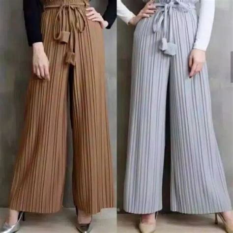 Premium Pleated Culottes Shopee Malaysia
