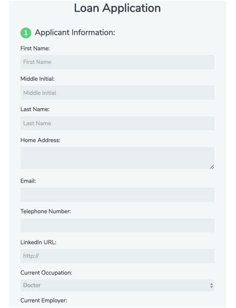 Sleek Banking Loan Application Form In Html5css On Behance