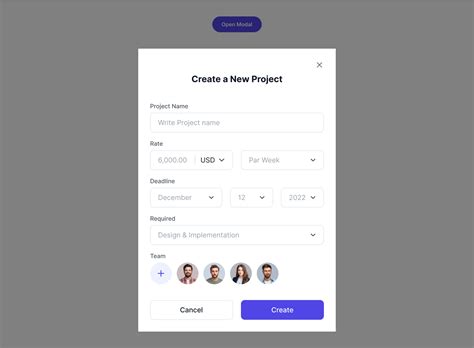 Tailwind Css Modal Pagedone