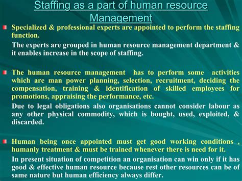 Staffing Definition Scope Need Significance Process Ppt