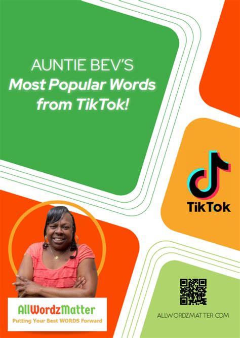 Auntie Bevs Most Popular Words From Tiktok All Wordz Matter
