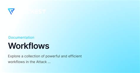 Workflows Trickest Platform Documentation
