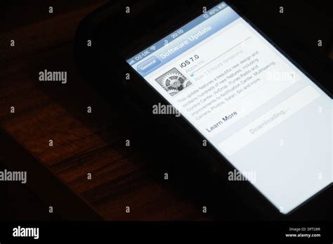 Ios 7 Update Stock Photo Alamy