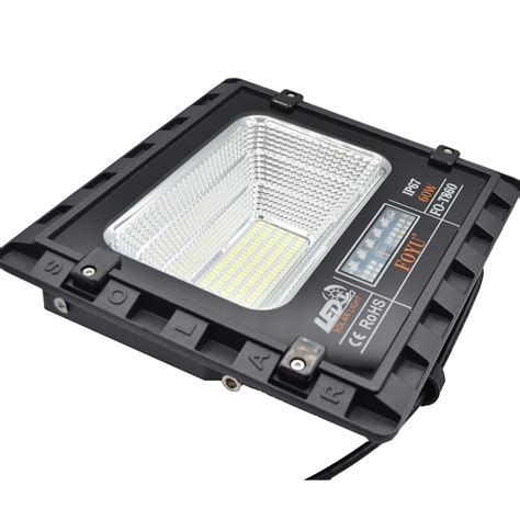 Led проектор Foyu с външен соларен панел 60w Ip67 Черен Emag Bg