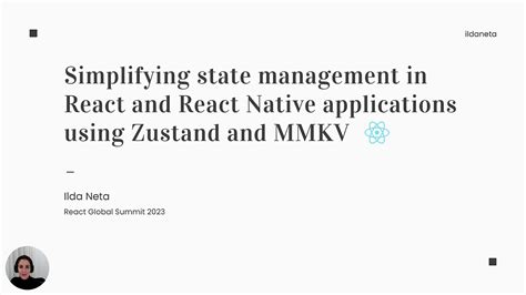 Simplifying State Management In React And React Native Apps With Zustand And Mmkv Geekle Events