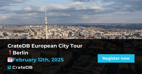 Join Us For A Hands On Workshop At The Cratedb European Tour Berlin