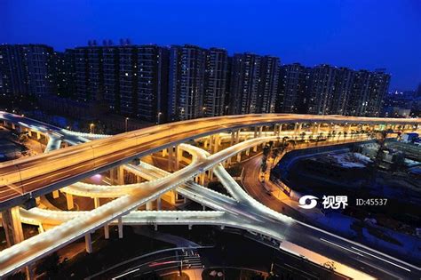 成都二环路府青路立交桥夜景 图片 轩视界