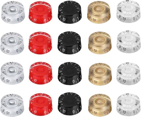 Samherome 5 Colors 20pcs Clear Digital Electric Guitar