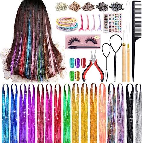 Amazon Hair Tinsel Kit Inch Colors Strands Tinsel