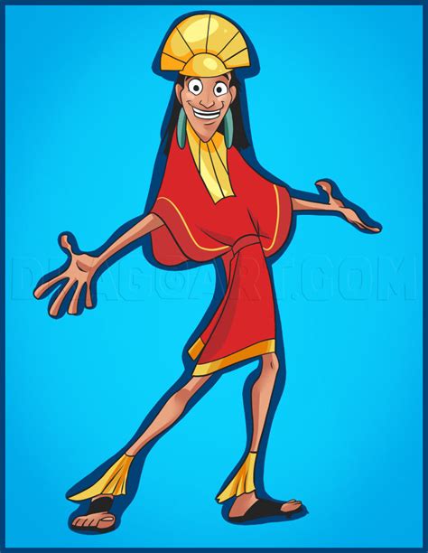 How To Draw Kuzco Step By Step Drawing Guide By Dawn Dragoart