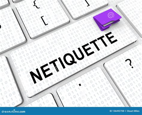 Netiquette Polite Digital Behavoir Or Web Etiquette 3d Illustration