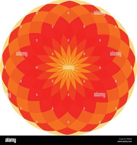 Simple Circular Geometric Shape Colorful Geometric Mandala Stock
