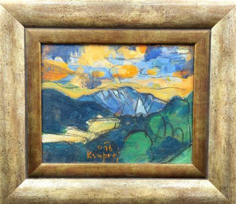 8450 Benjamin Kumprej Akril Na Platnu Gora Za Polji 25x20cm