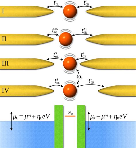 schematic representation of our model system case i shows a