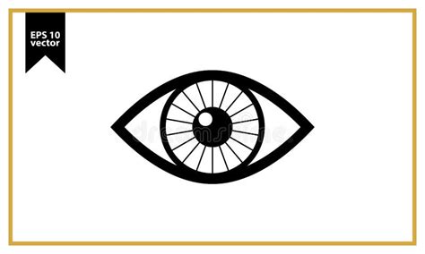 Eye Human Vision View Cartoon In Black And White Stock Vector